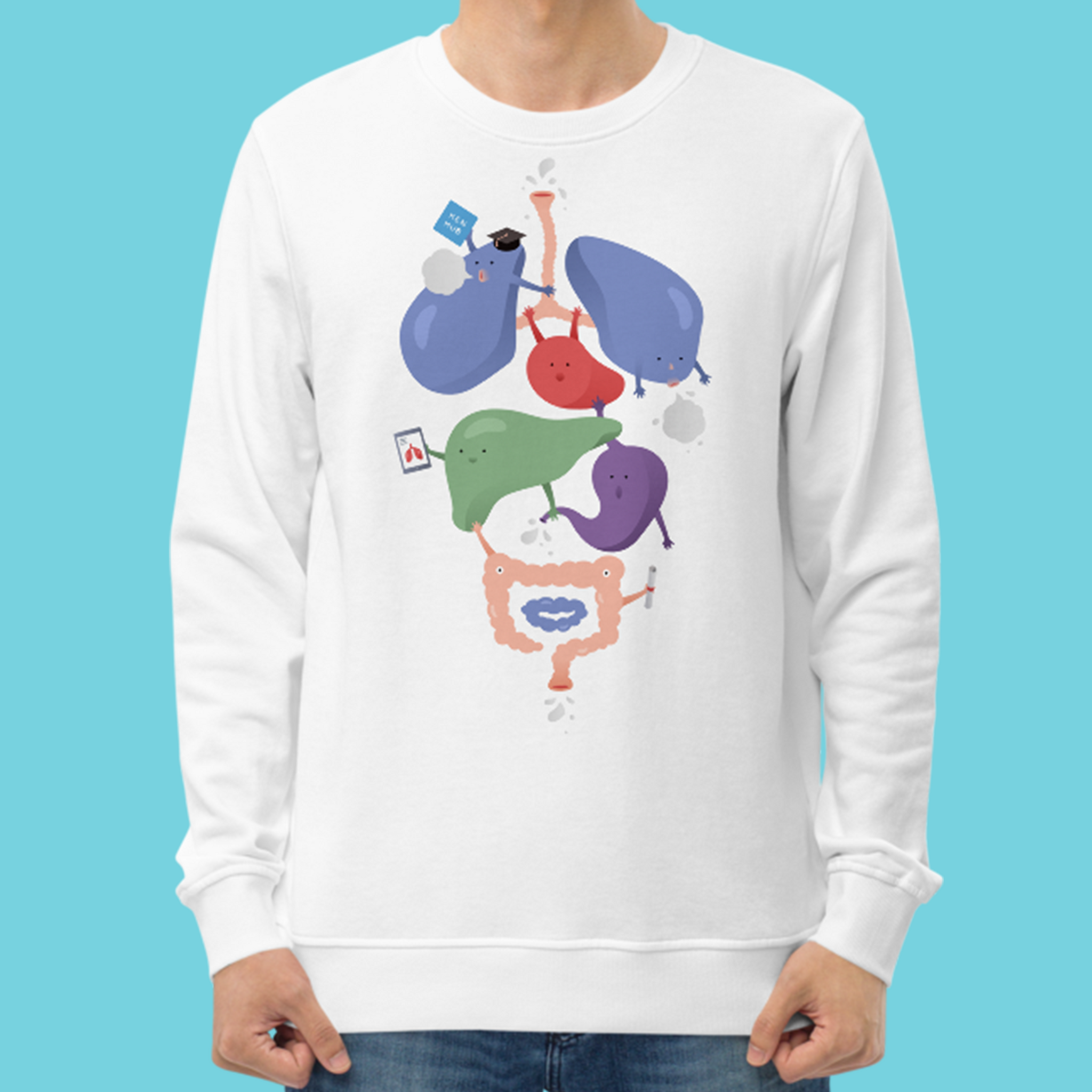 Cuddling Organs - Unisex Organic Sweatshirt – Kenhub Merch